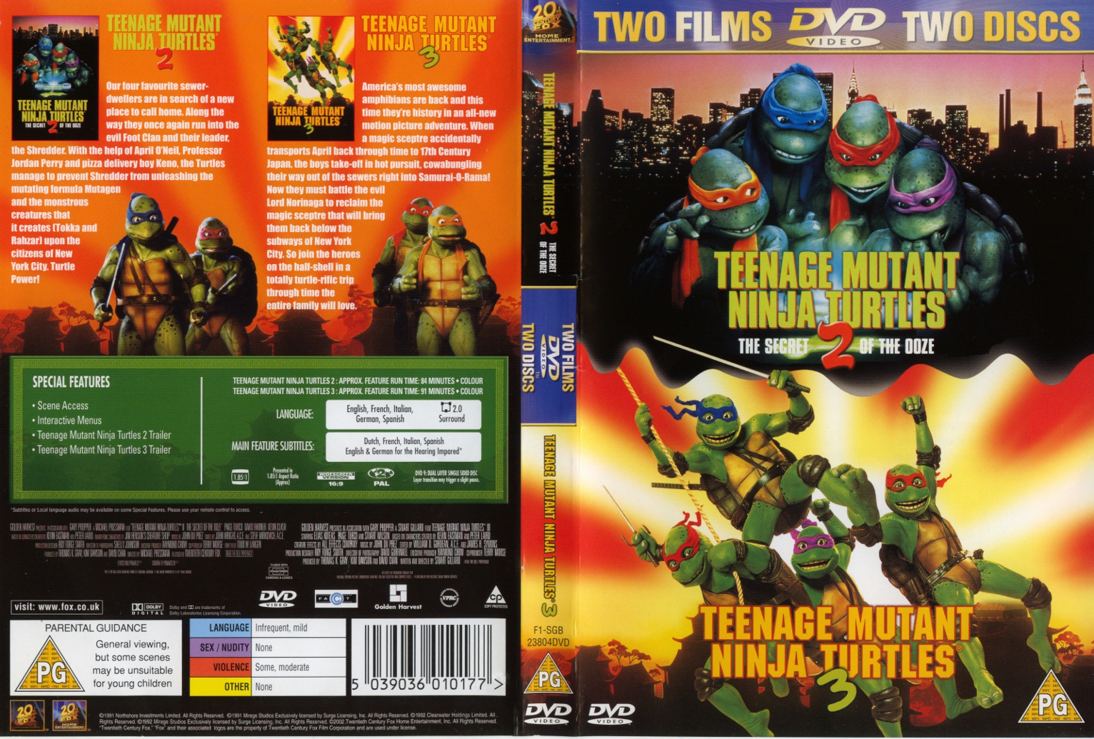 squer's TMNT Collection: 1991 TMNT II: THE SECRET OF THE OOZE / 1993 ...