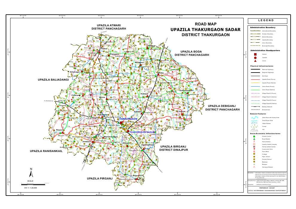 Mouza & Land Use Maps of Thakurgaon Sadar Upazila, Thakurgaon ...