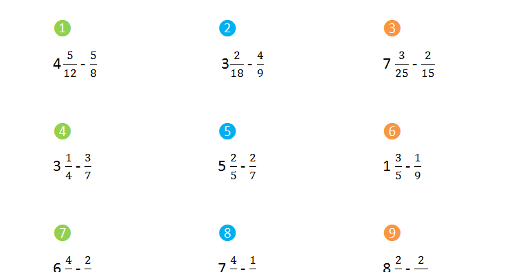 Bro and Sis Math Club: Subtracting Fractions and Mixed Numbers