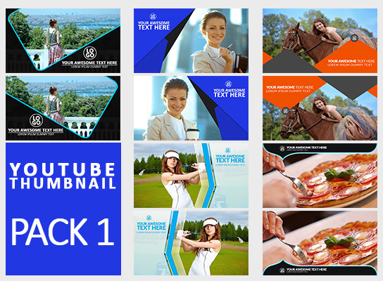 Free Download Youtube Thumbnail Template Pack 1 - Dafi Deff
