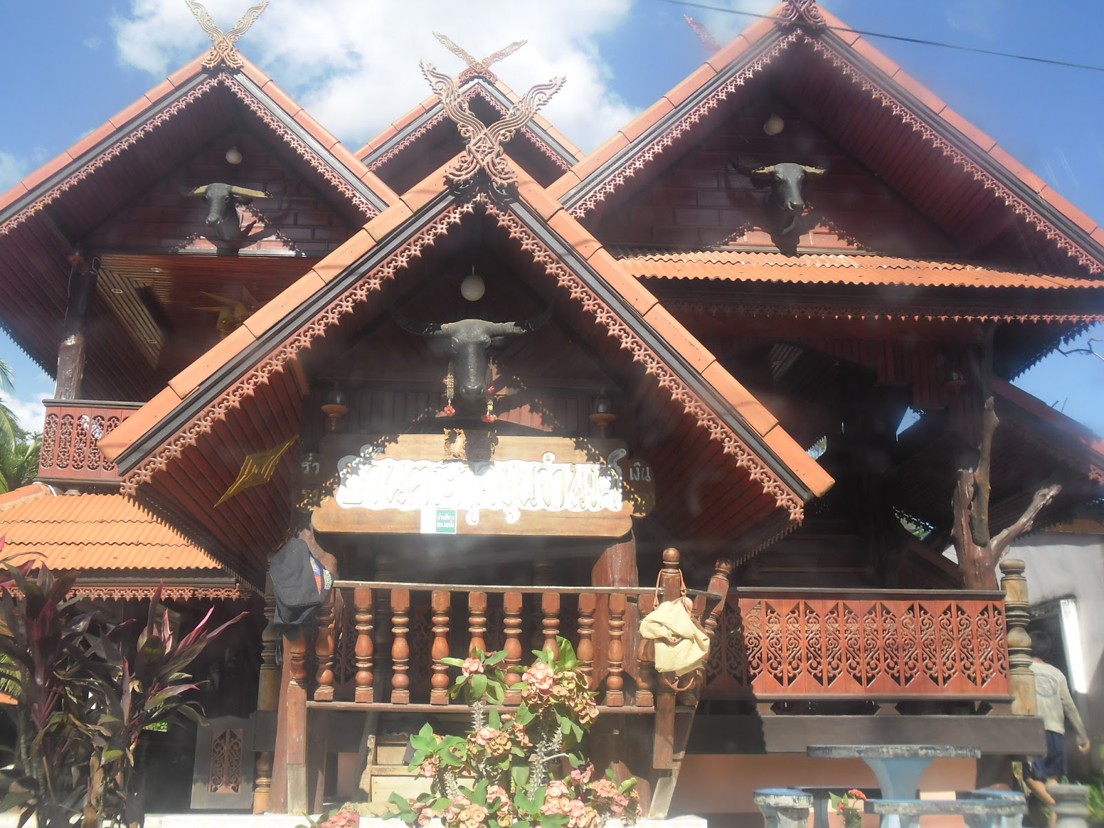 Traditional house and wood craft Industry at manang satun thailand