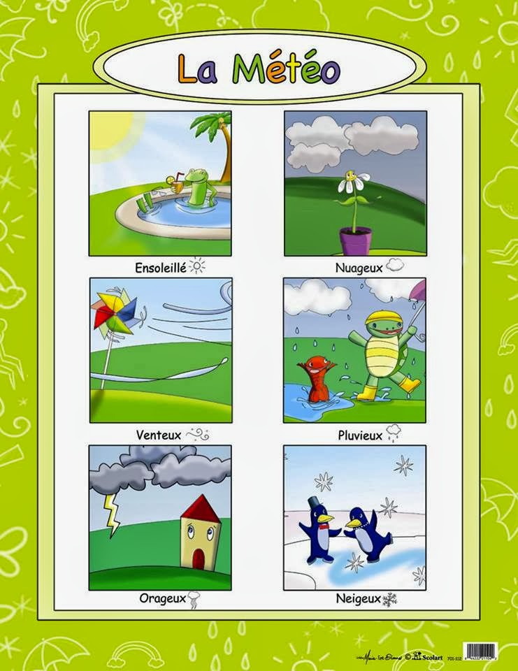 Français: L 62 - Les Mois de L'année, La Metéo, Les Saisons