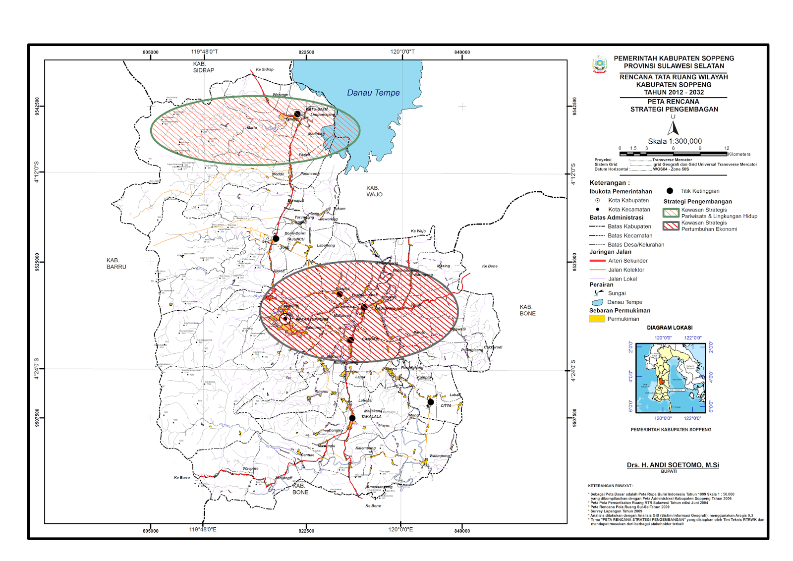 Peta Kabupaten Soppeng