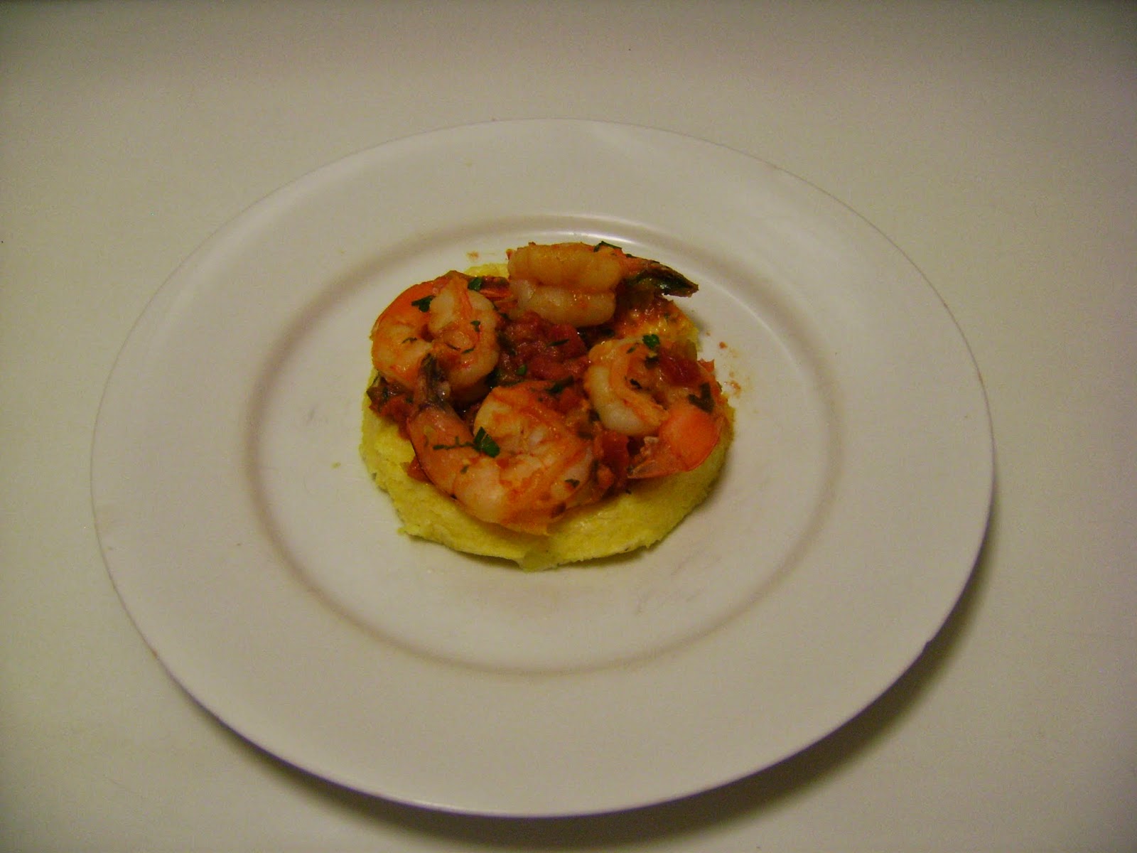Polenta with Shrimp Ragout - mysavoryspoon