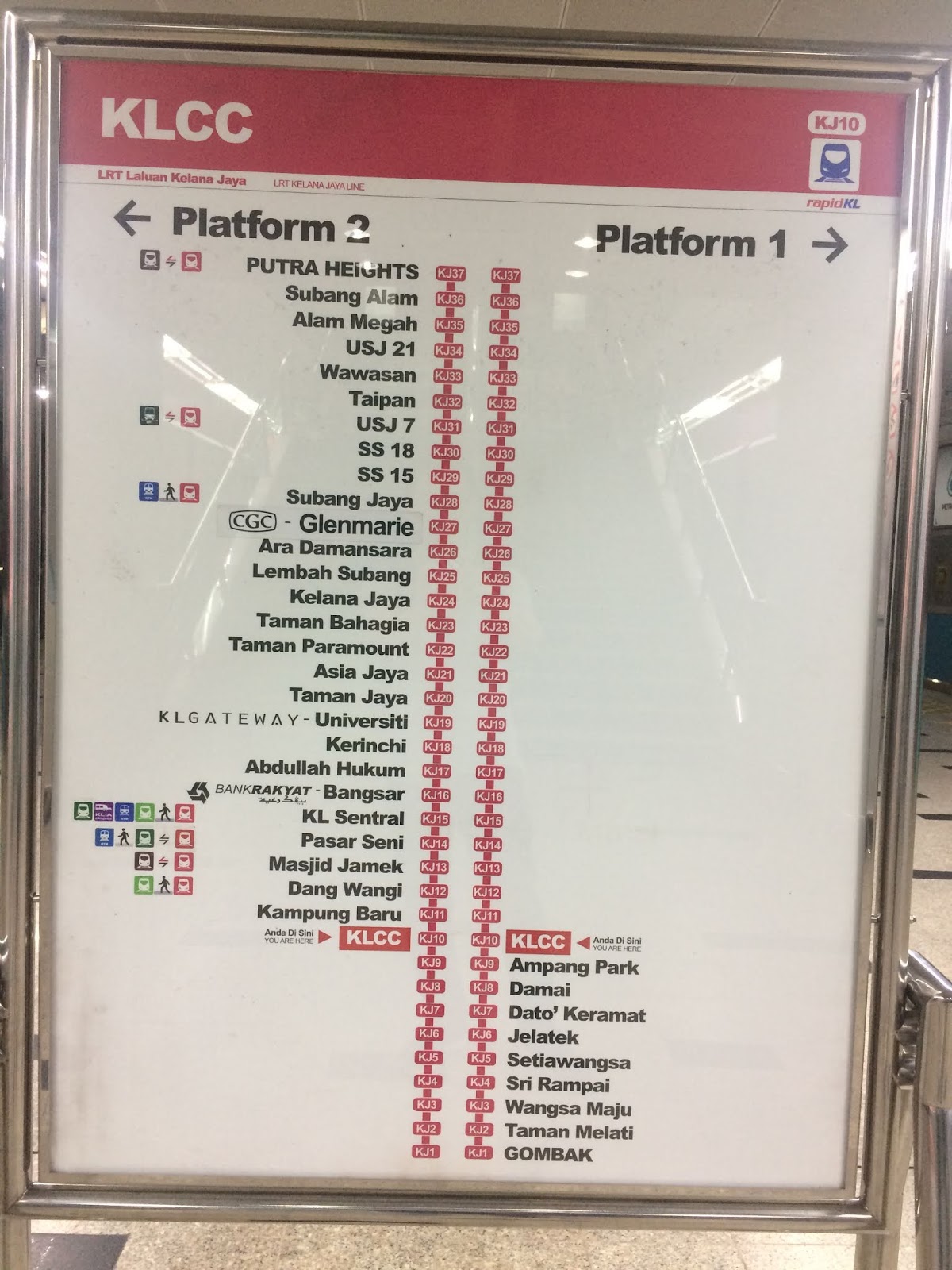 Kuala Lumpur Walk Pics : Kuala Lumpur: LRT KLCC Station