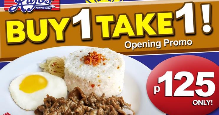 Manila Shopper: Rufo's Famous Tapa SM Fairview Buy1 Take1 Opening Promo ...