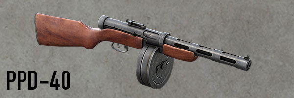 Guerra abierta: Subfusil soviético PPD-40
