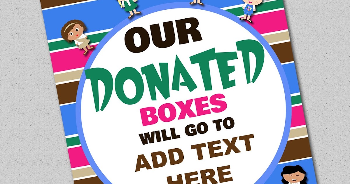 My Fashionable Designs: Free Printable Donated Boxes sign!