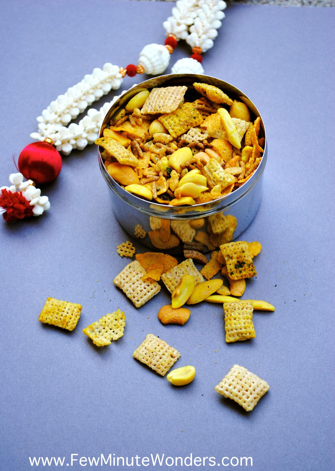 Cilantro Flavored Cereal Mixture / Chivda / Chex Mix - Few Minute Wonders