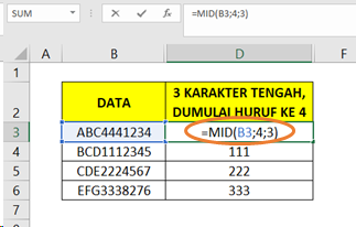 Rumus Fungsi Right, Mid, dan Left Lengkap