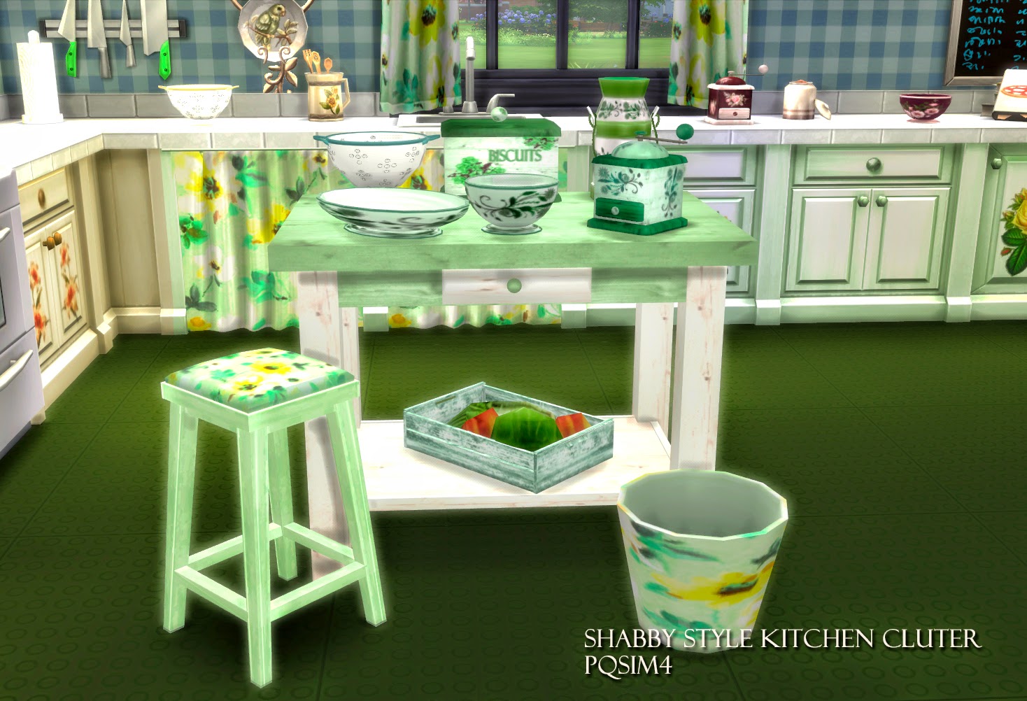 Sims 4. Shabby Style Kitchen Clutter.