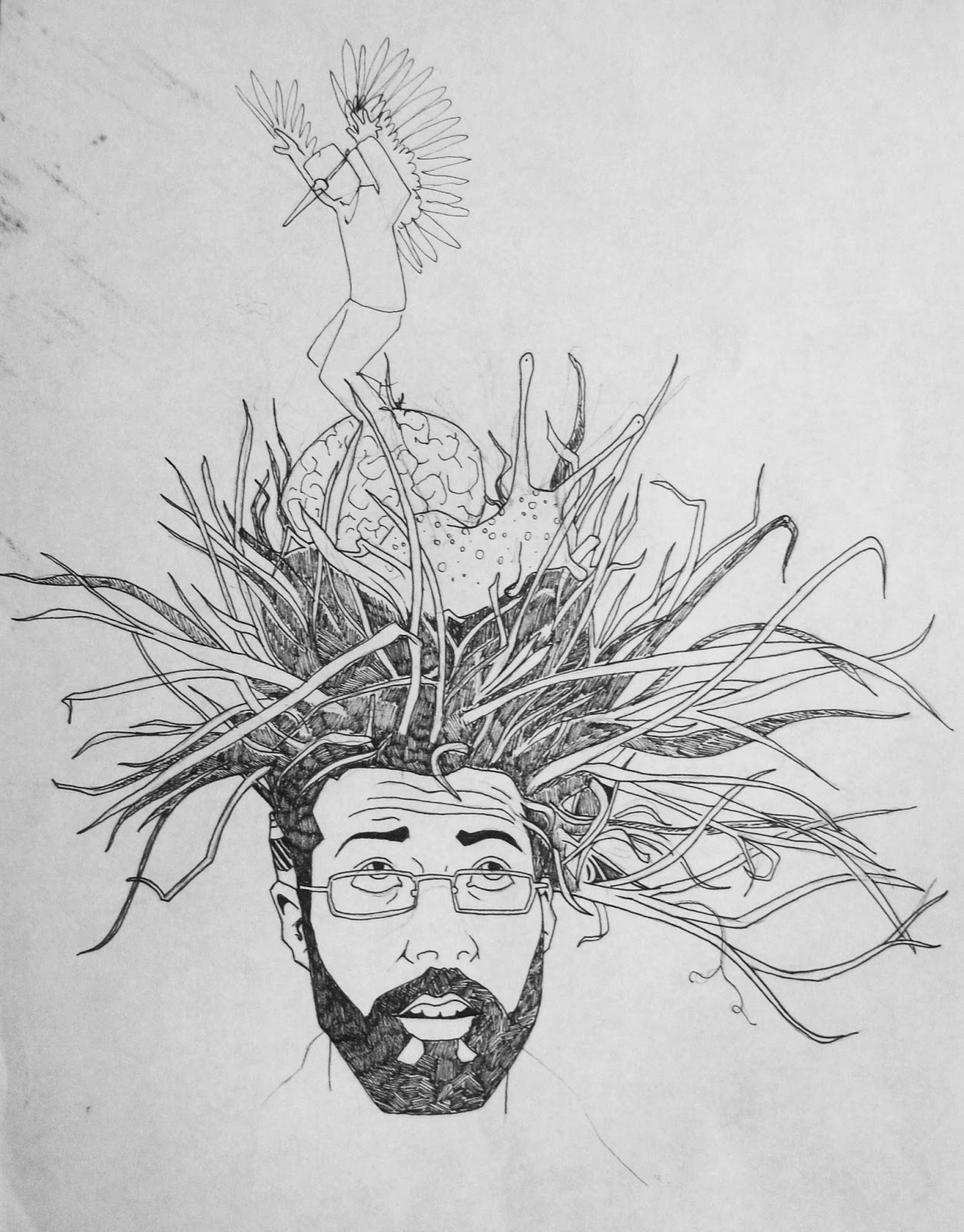 Chip Wiggin -- INK BIG studio: Conceptual Self Portrait Realization