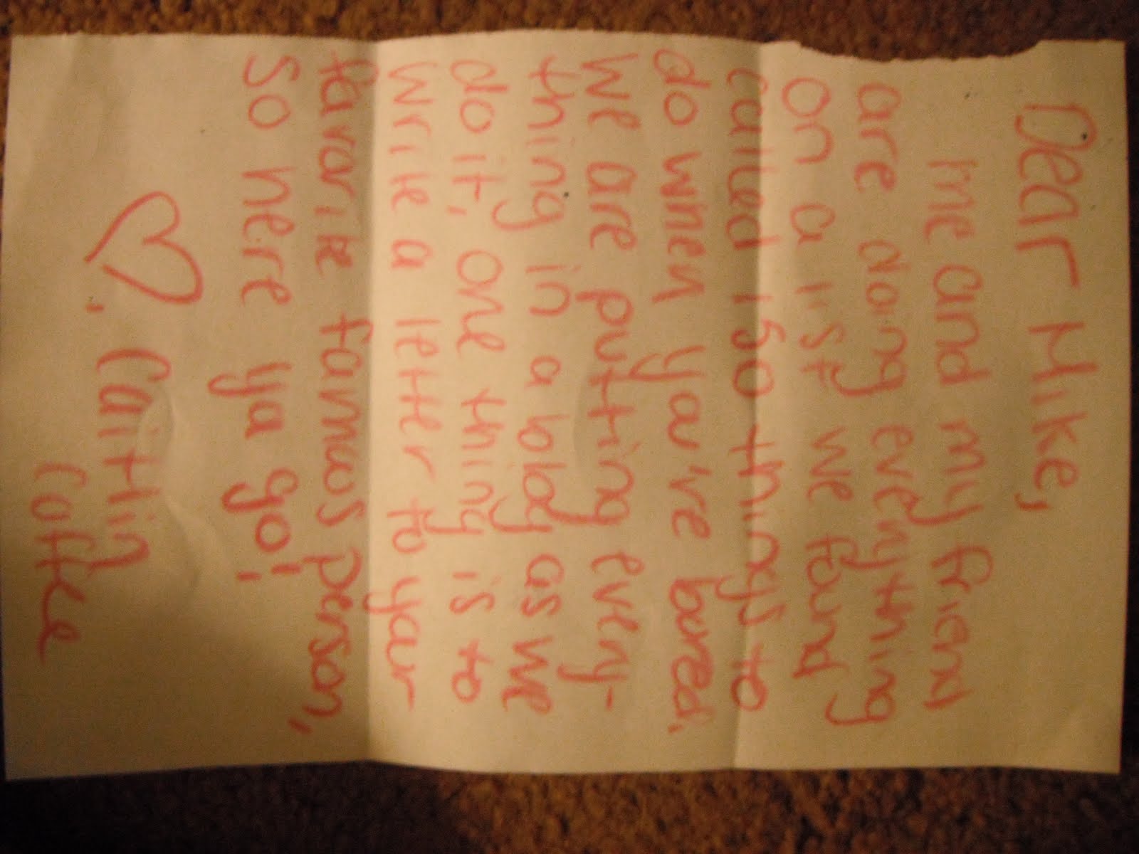 Doing "150 things to do when you're bored"!: 97. Write a letter to your ...