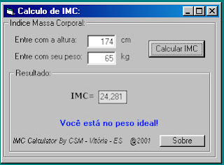 Tati Estética: Calcule seu IMC e descubra seu peso ideal.