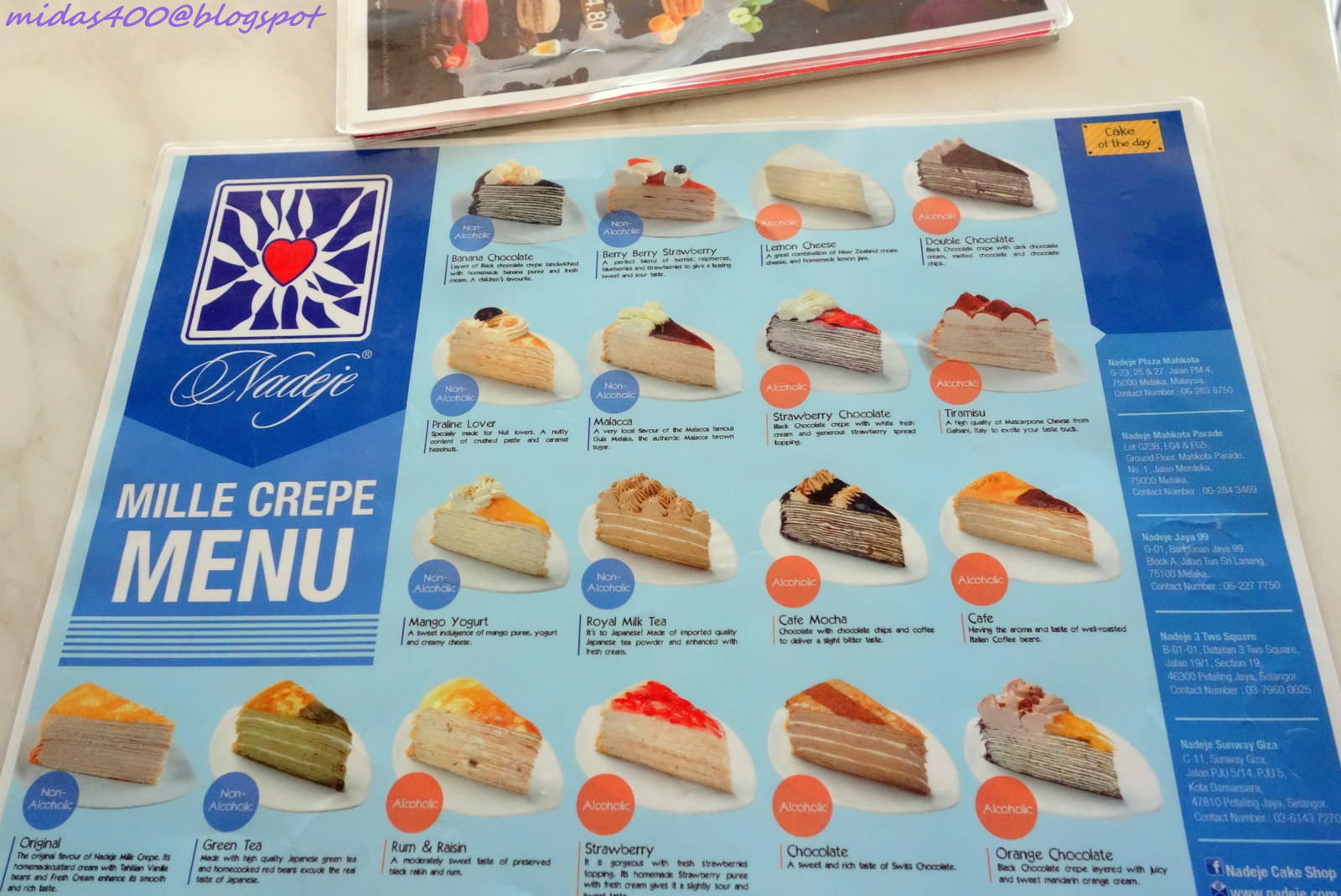 Midas Food n Travel Blog: Melaka Getaway - Nadeje @Mahkota Parade