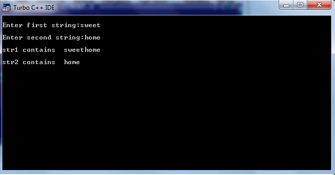 C Language: string concatenation using inbuilt function C Language: string concatenation using inbuilt function