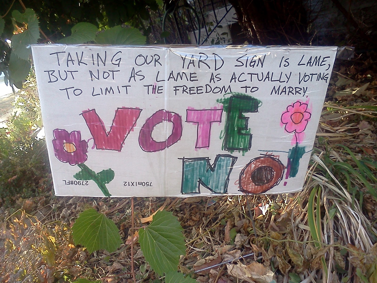 Phillips + Whittier 365: Handmade Vote NO sign