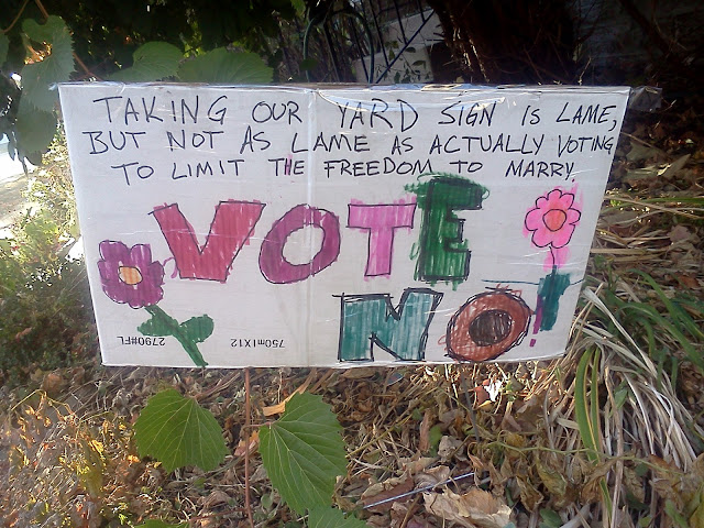 Phillips + Whittier 365: Handmade Vote NO sign