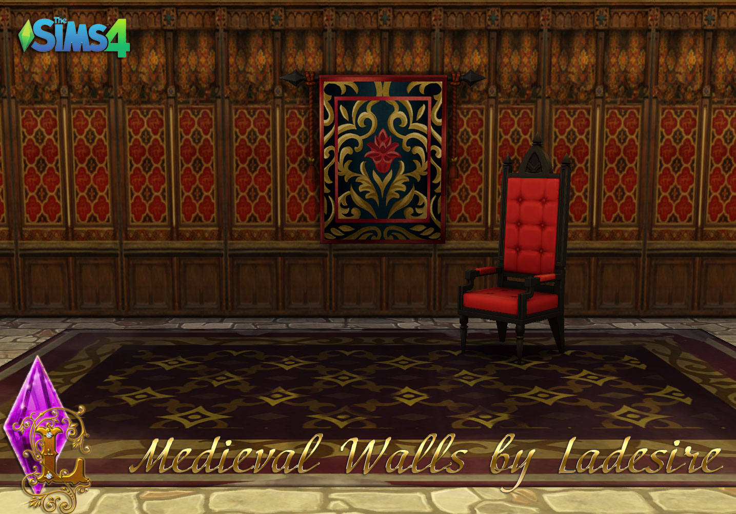 Ladesire's creative corner): TS4 - Medieval Walls by Ladesire