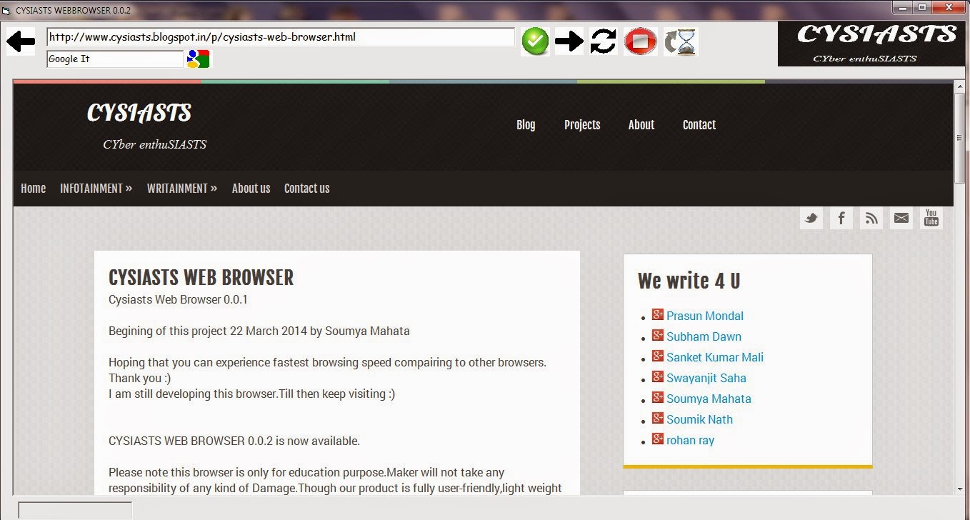 CYSIASTS: Make Your Own Web Browser Using VB6