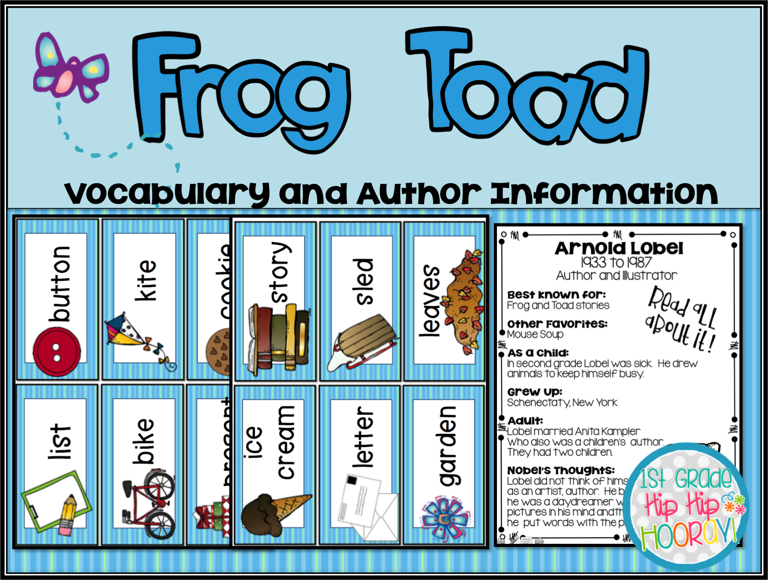 1st Grade Hip Hip Hooray!: Frog and Toad...Author Arnold Lobel