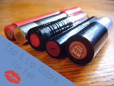 Kennyista: Top 5 Lip Colors for Fall