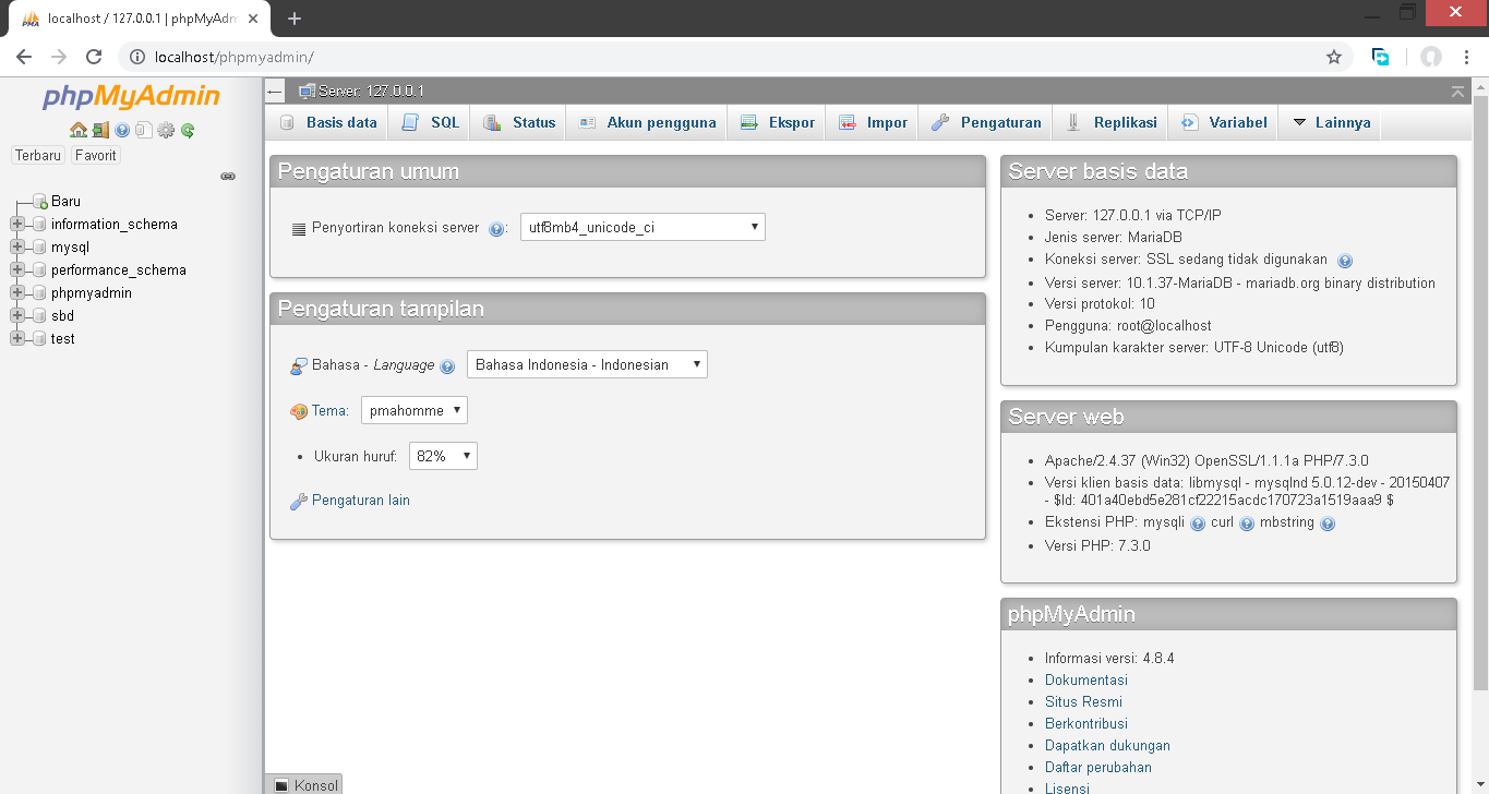 Cara Mengakses PhpMyAdmin - Hitam Kusut
