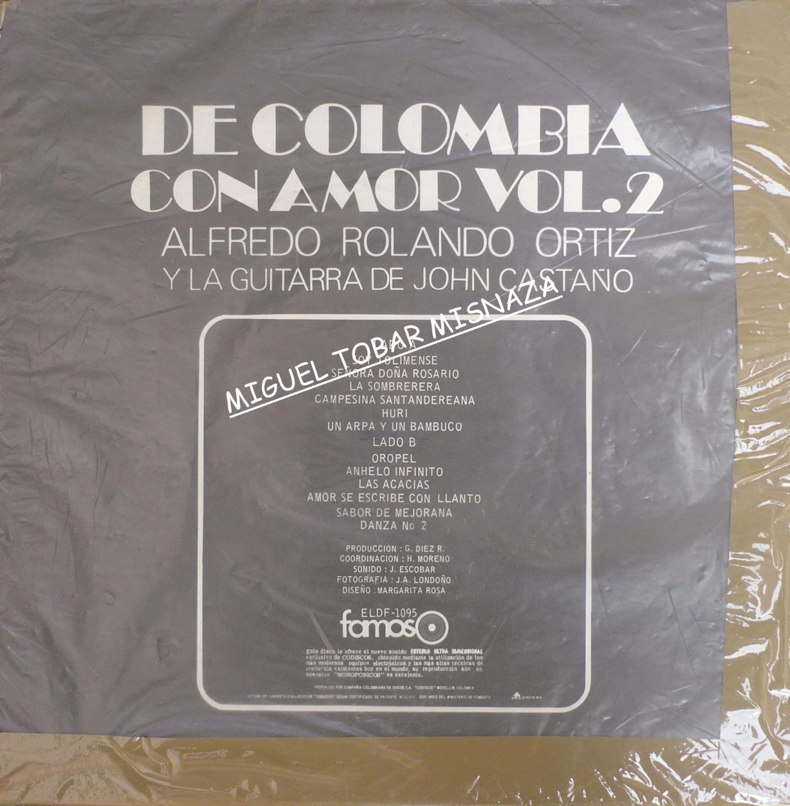 MELODIAS DE COLOMBIA: ALFREDO ROLANDO ORTIZ - DE COLOMBIA CON AMOR VOL. 2