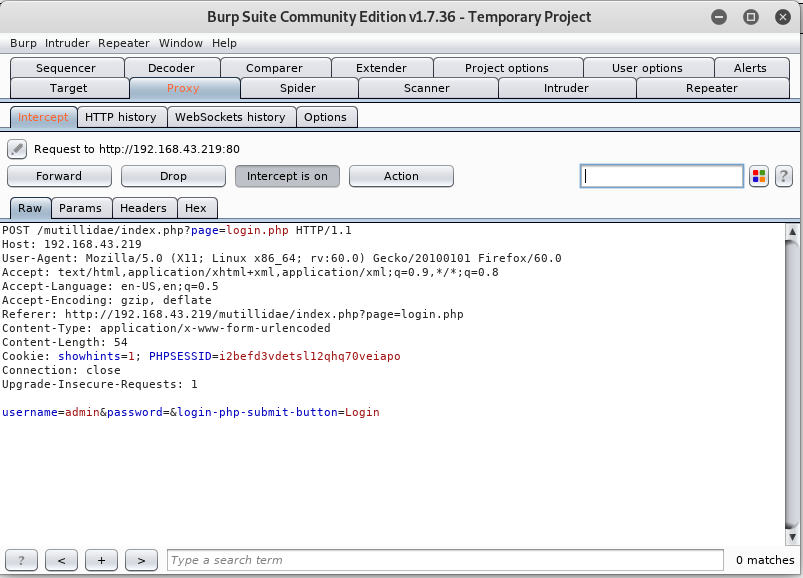 OWASP SQL Injection – Authentication bypass using BurpSuite ~ The ...
