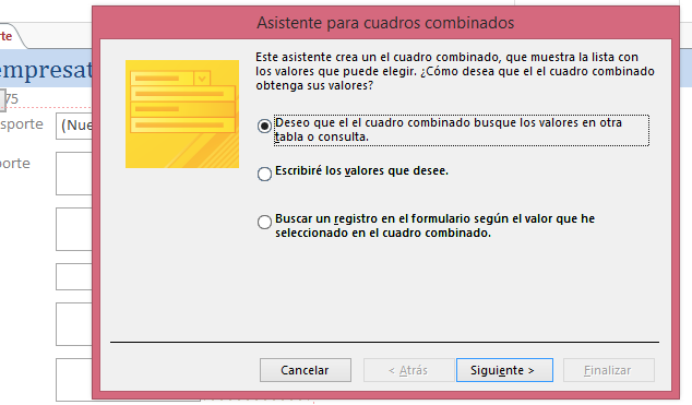 Programar combobox o cuadro combinado en Access para abrir informes
