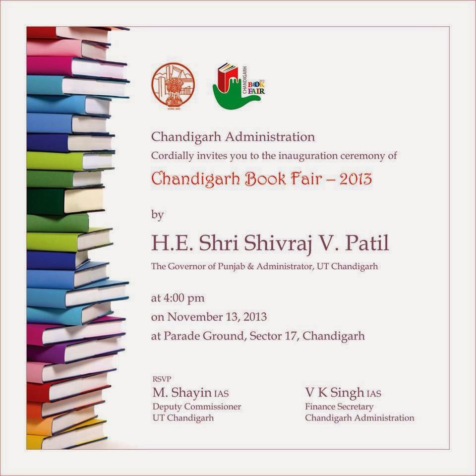 Invitation to Chandigarh Book Fair opening ceremony - T.S. CENTRAL ...