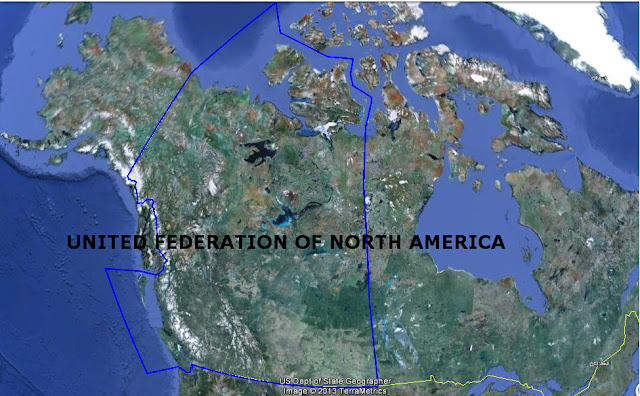 United Federation of North America: Map of the United Federation
