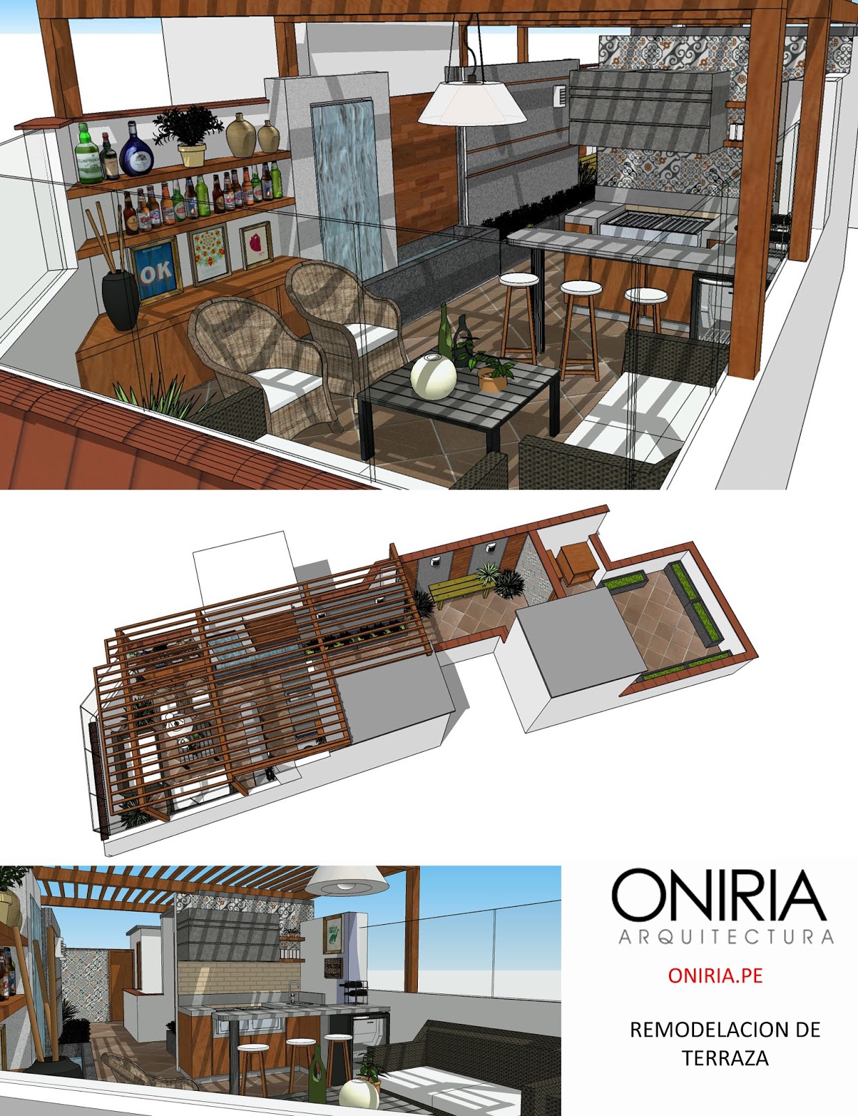 Diseño de Terraza y Parrilla en Azotea