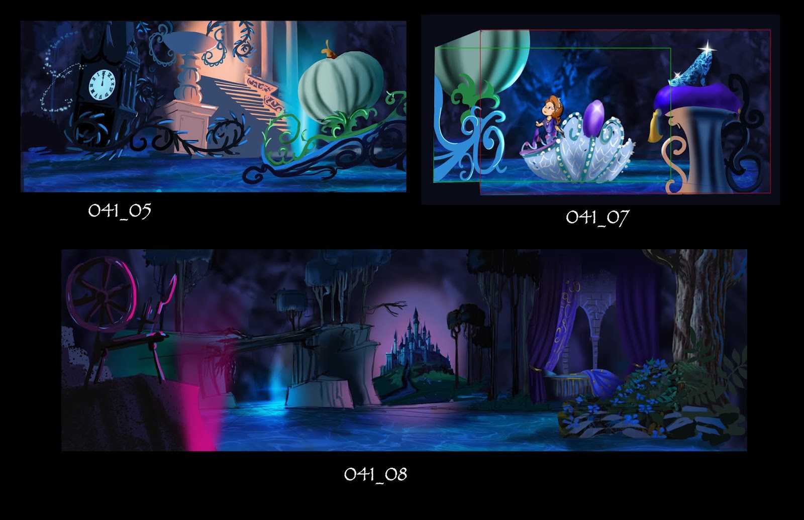 Dee Farnsworth Animation Art : Sofia the First, Secret Library continued