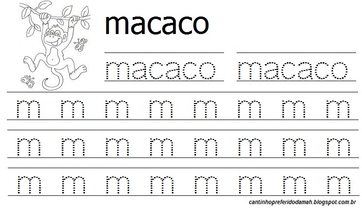 Meu Cantinho Preferido: Treinando a letra de imprensa minúscula