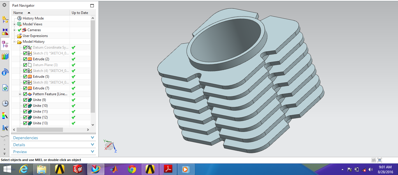 Andromeda CAD: Modeling and Steady state thermal analysis of cylinder head with fins