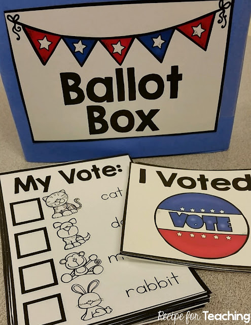 Election Day Voting Fun for Kindergarten - Recipe for Teaching