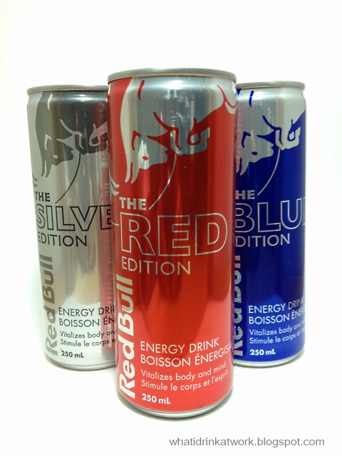 What I Drink At Work: Red Bull Silver/Blue/Red Editions Review