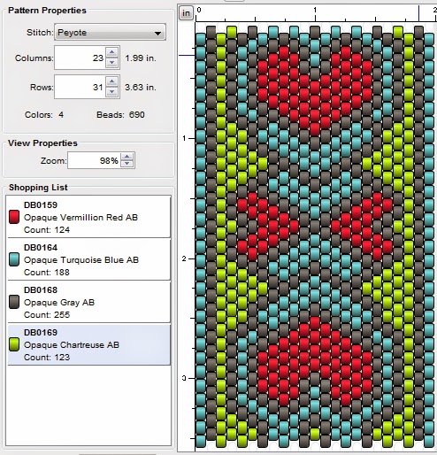 Imaginesque: Beading: Peyote Stitch Pattern 34