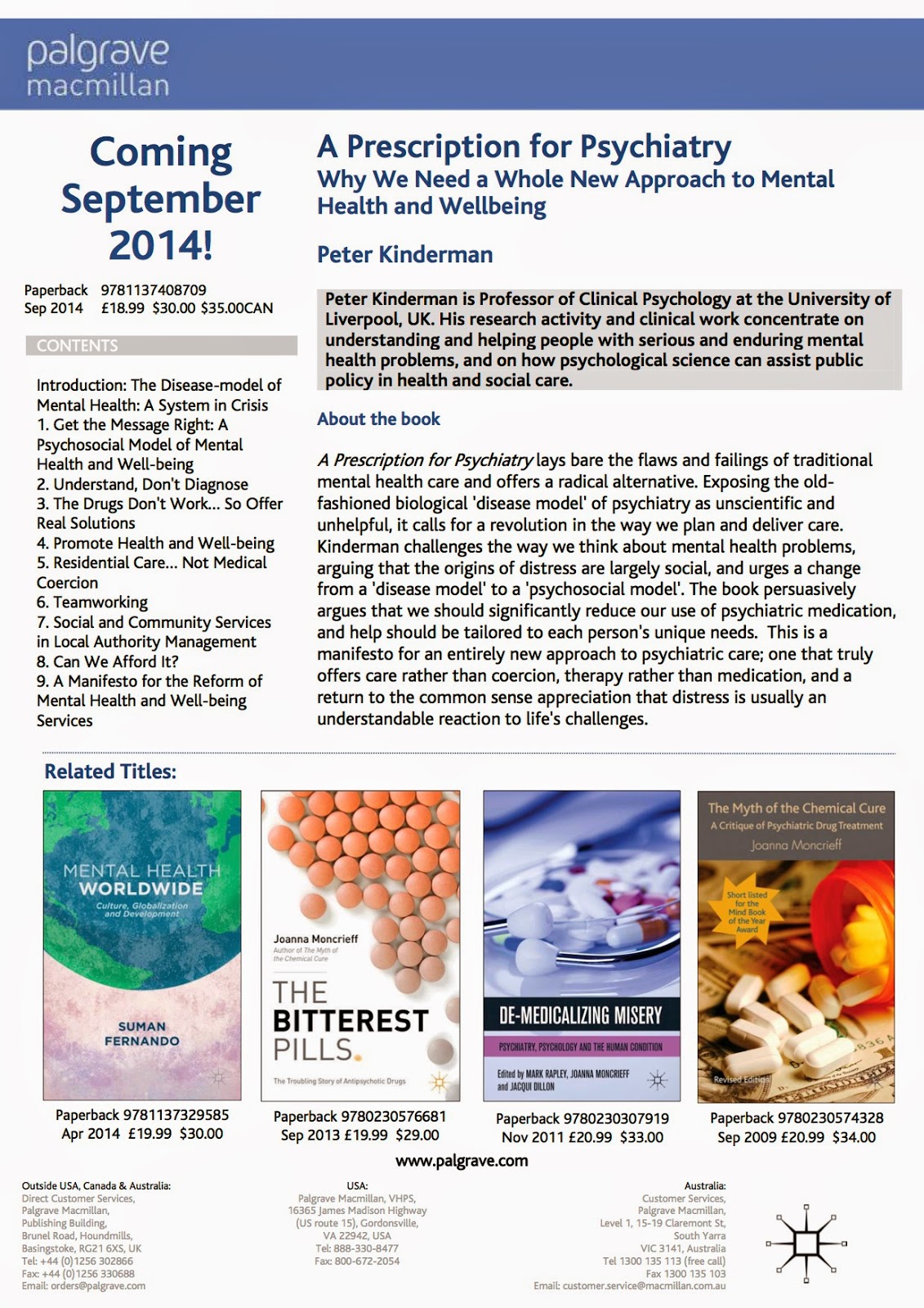 Peter Kinderman's blog: Further reading...