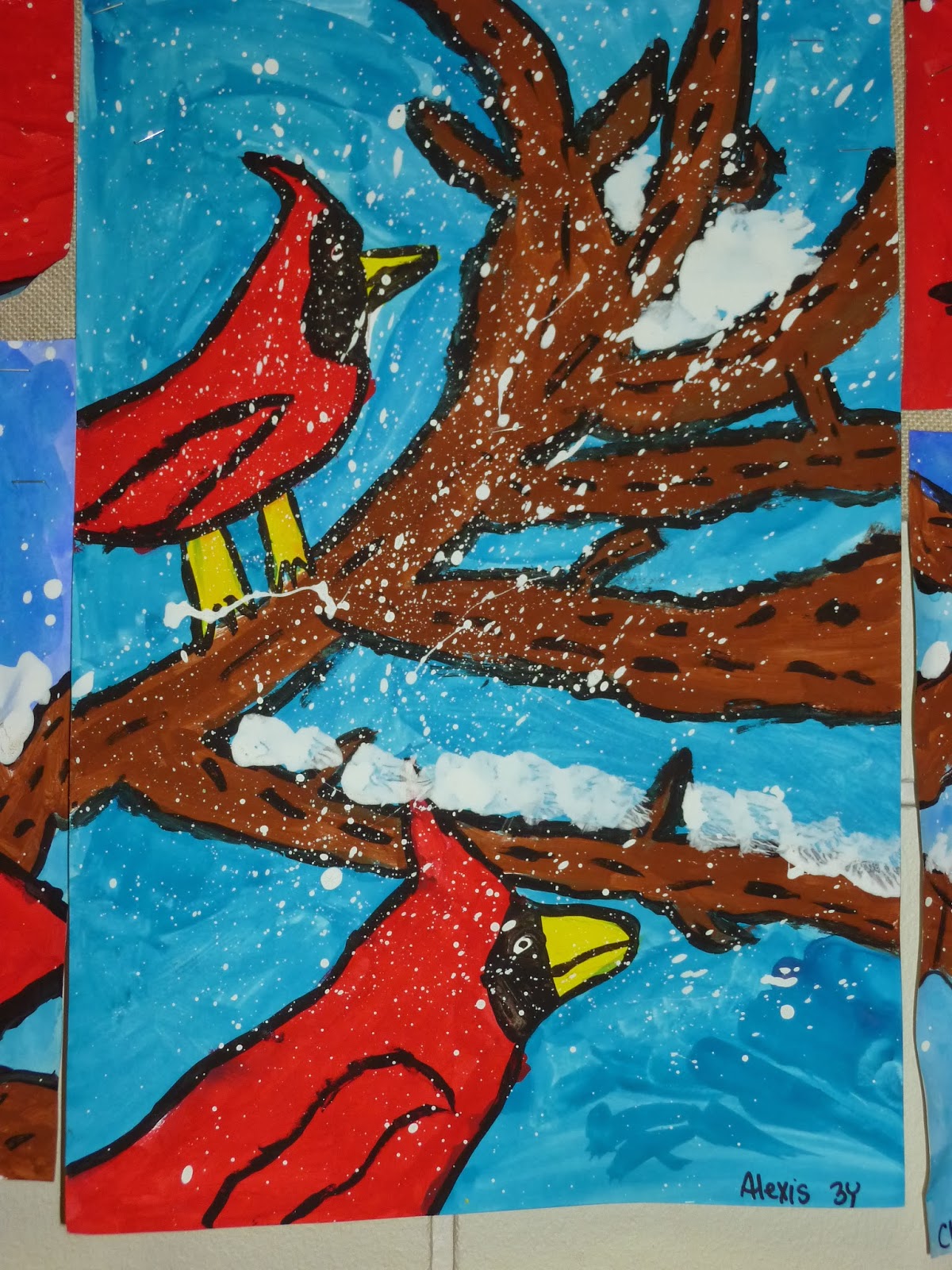 Mrs. Werner's Art Room: Winter Cardinals