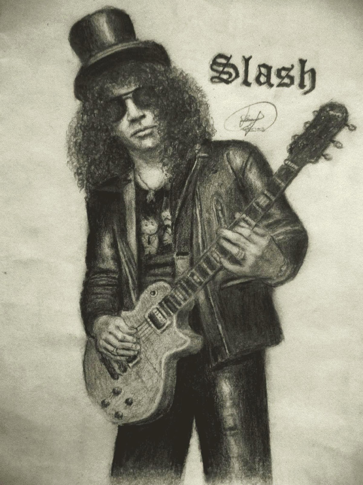 La realidad en lápiz y papel: Slash, dios de la guitarra.