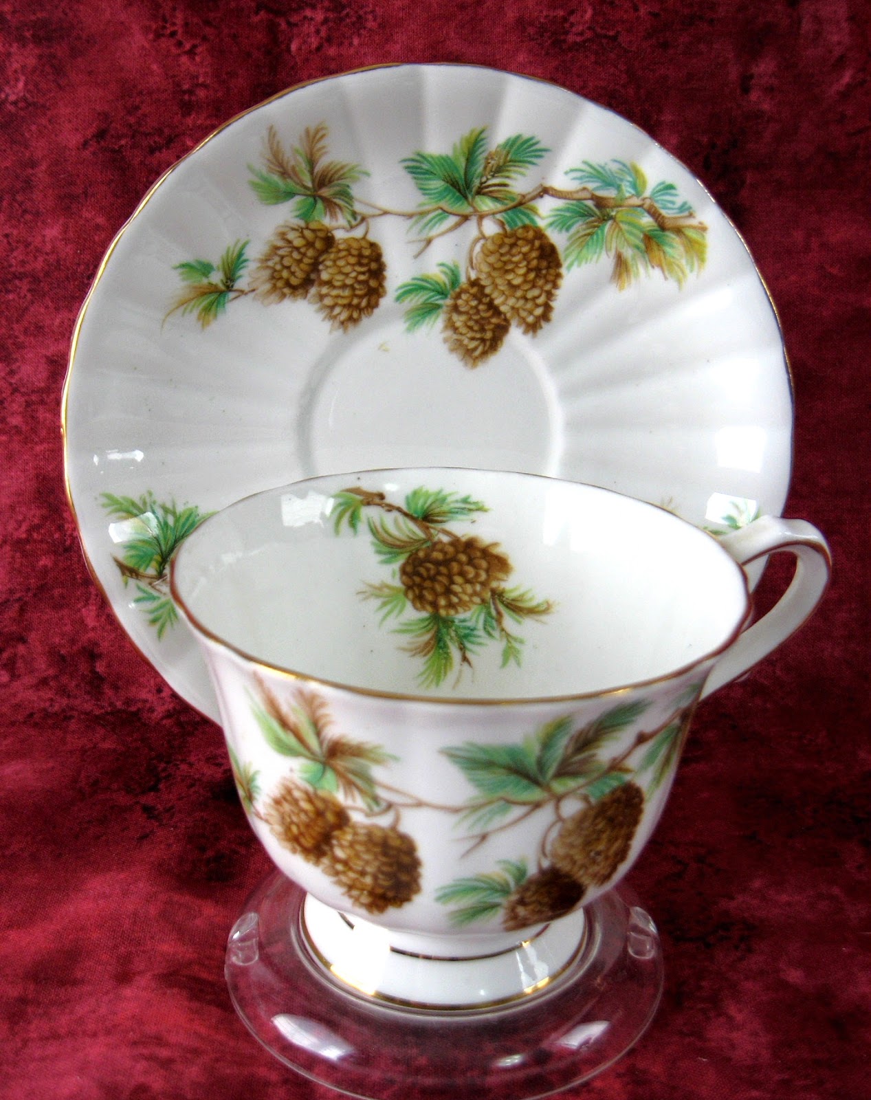 Antiques And Teacups: Tuesday Cuppa Tea, Pinecones Everywhere! Pumpkin ...