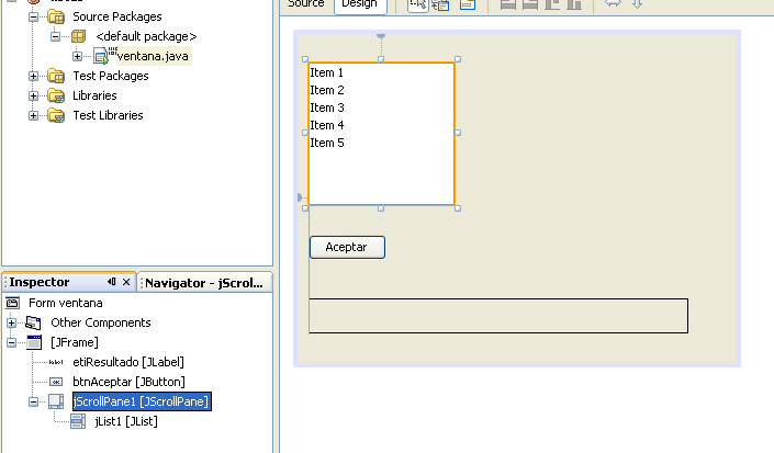 EJERCICIO JAVA: CUADROS DE LISTA