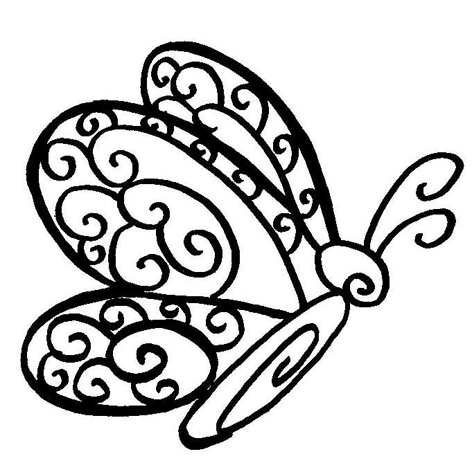 Butterfly unique coloring pages | Cartoon Kids Coloring Pages