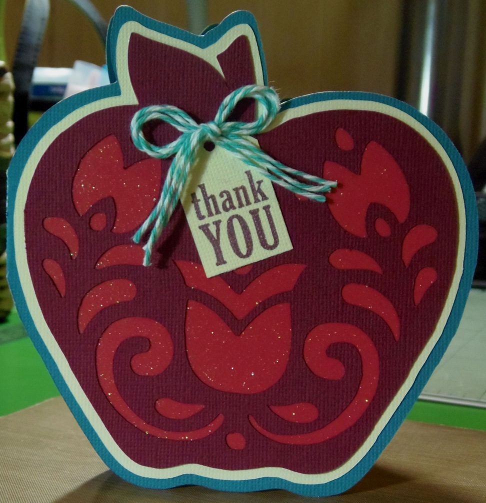 Craft with Bee: Apple Shaped Card