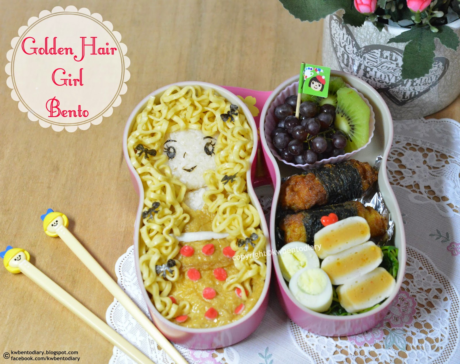 Karenwee's Bento Diary: Bento2014#Sep22~Golden Hair Girl