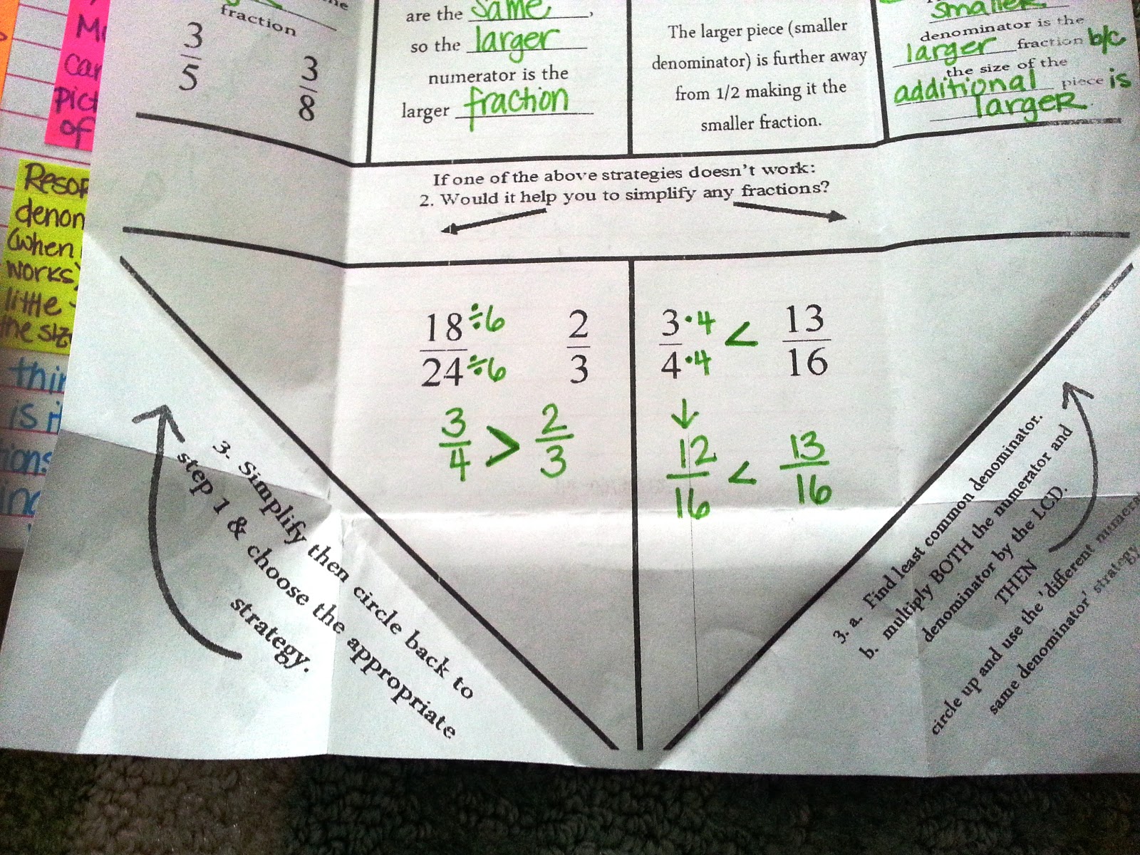 I've got a foldable for that!: comparing fractions
