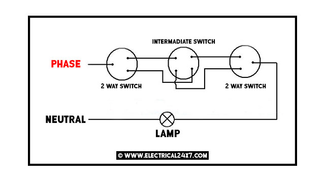 How to control One Lamp from three/six different places and working ...