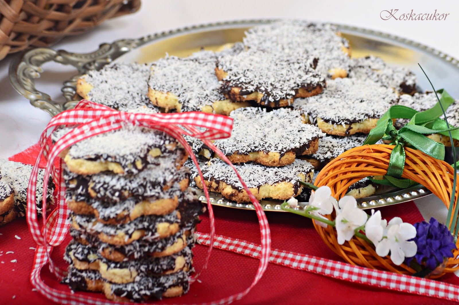 Koskacukor: Csokis-kókuszos linzer